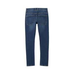 Tom Tailor Jungen 5-Pocket-Jeans, blau, Gr. 134, unifarben, Denim/Jeans, Obermaterial: 90% Baumwolle, 8% Elastomultiester, 2% Elasthan, Jeans, mit