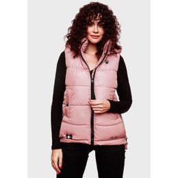 Marikoo Damen Steppweste "Zarinaa", rosa, Gr. XS, Obermaterial: 100% Polyester; Futter: 100% Polyester; Wattierung: 100% Polyester, Westen, mit vier