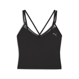 Puma Damen Trainingsshirt "Puma SHAPE Strappy Trainings-Tanktop Damen", schwarz, Gr. XXL, Obermaterial: 23% Elasthan, 77% Polyester; Netz: 14%