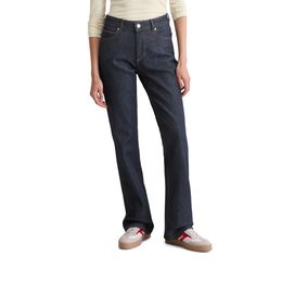 Marc O'Polo Schlagjeans MARC O'POLO "aus Organic-Cotton-Mix-Stretch", Damen, Gr. 28, L&auml;nge 30, dunkelblau, Obermaterial: 98% Baumwolle, 2% Elasthan, unifarben, ausgestellt normal, Jeans