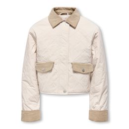 KIDS Only M&auml;dchen Steppjacke "KOGROSALINA QUILTED MIX JACKET VD OTW", beige, Gr. 164, kontrastfarbene Details, Web, Obermaterial: 100% Nylon, Jacken,