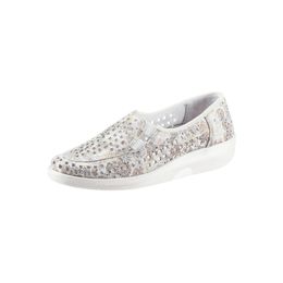 CLASSIC Damen Slipper, Gr. 39, wei&szlig;, Nubukleder, Schuhe