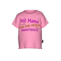 TRIGEMA M&auml;dchen T-Shirt "TRIGEMA T-Shirt mit lustigem Spruch-Print", Gr. 80, pink, Feinripp, 100% Baumwolle (Bio-Baumwolle kbA), Basic, Shirts