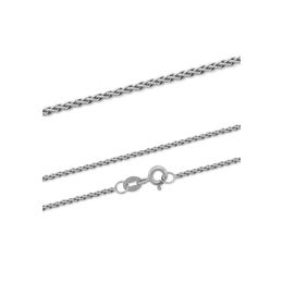 Firetti Damen Collierkettchen "Schmuck Geschenk Silber 925 Zopfkettengliederung 1,5 mm breit", 50, Silber 925 (Sterlingsilber), B: 1,5mm, silber,