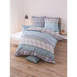 w&auml;schepur Bettw&auml;sche W&Auml;SCHEPUR, blau, Feinbiber, 100% Baumwolle, Bettw&auml;sche