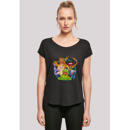 F4NT4STIC Damen T-Shirt "Disney Die Muppets Group Circle", schwarz, Gr. XS, Obermaterial: 100% Baumwolle, Shirts, Print
