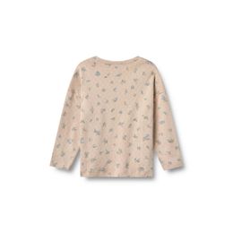 Wheat M&auml;dchen Longsleeve "Wheat T-shirt L/S Thilda"warm sand flowers, Gr. 122, gebl&uuml;mt, 100% Baumwolle, Shirts