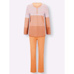 w&auml;schepur W&Auml;SCHEPUR Damen Schlafanzug, Gr. 48, beige, 100% Baumwolle, Homewear-Sets