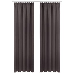 Vorhang OTTO HOME, B:130cm H:245cm, grau, Polyester, Polyester, Wohnzimmer, Gardinen, "SOLA", Breite:130 cm, 1 Schal, einfarbig, Verdunkelung