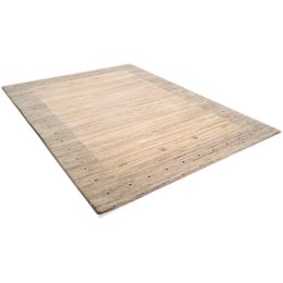 Wollteppich Theko, B:120cm H:16mm L:180cm, beige, Schurwolle, Wohnzimmer, Teppiche, "Lori Dream 1", Handwebteppich, reine Wolle, handgewebt, mit
