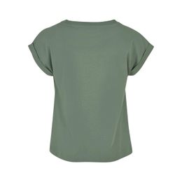 Urban Classics M&auml;dchen T-Shirt "Urban Classics Damen Girls Organic Extended Shoulder Tee"salvia, Gr. 158, unifarben, 100% Baumwolle, Shirts