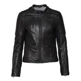 Mustang Damen Lederjacke "31021534", schwarz, Gr. XS, Obermaterial: 100% Lammleder; Futter: 90% Baumwolle, 10% Polyester; &Auml;rmelfutter: 100%