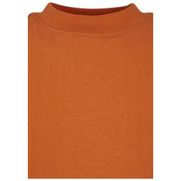 Urban Classics Damen Shirtkleid "Urban Classics Damen Ladies Turtle Extended Shoulder Dress", orange, Gr. S, unifarben, 100% Baumwolle, Kleider