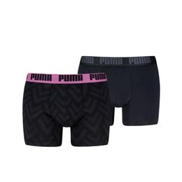 Puma Herren Boxershorts, Gr. XXLelectric orchid, schwarz, grau, Single Jersey, Obermaterial: 95% Baumwolle, 5% Elasthan, Unterhosen