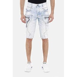 Cipo & Baxx CIPO & BAXX Herren Shorts "Shorts", blau, Gr. 31, unifarben, 100% Baumwolle, Hosen, mit Seitentaschen, CK-131