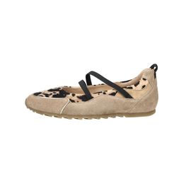 Paul Green Damen Riemchenballerina "Paul Green Ballerinas Veloursleder", Gr. 39, beige, Veloursleder, Schuhe