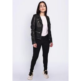 Mustang Damen Lederjacke "31020145", schwarz, Gr. XS, Obermaterial: 100% Lammleder. Innenfutter: 90% Baumwolle, 10% Polyester. Wattierung: 100%