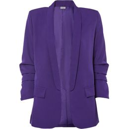 bonprix Damen Jackenblazer, lila, Gr. 54, unifarben, Web, Obermaterial: 96% Polyester, 4% Elasthan. Futter: 100% Polyester, Blazer, femininer Stil,