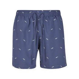 Urban Classics Herren Badeshorts "Urban Classics Herren Embroidery Swim Shorts", blau, Gr. S, 100% Polyester, Badehosen