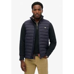 Superdry Herren Steppweste "Fuji Lite Padded Gilet"eclipse navy, Gr. M, unifarben, Steppware, Obermaterial: 100% Nylon, Westen, Steppware, normal