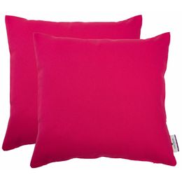 Dekokissen Tom Tailor HOME, B:48cm L:48cm, pink, Baumwolle, Dekokissen_Sitzkissen_Kissenh&uuml;llen, "Dove", unifarben, Kissenh&uuml;llen ohne F&uuml;llung, 2er Pack