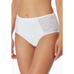 Schiesser Damen Midislip "Air", Gr. 38, wei&szlig;, Microfaser, Obermaterial: 85% Polyamid, 15% Elasthan, unifarben, Unterhosen, mit transparenten