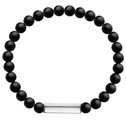 M&Auml;NNERGLANZ Herren Armband "AV327", 19, Materialmix, schwarz, Materialmix, Armb&auml;nder, mit Achat