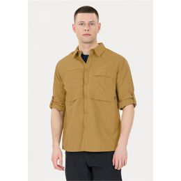 WHISTLER Herren Langarmshirt "Elm", gold, Gr. XL, unifarben, 100% Polyamid, Shirts, mit Quick-Dry-Funktion