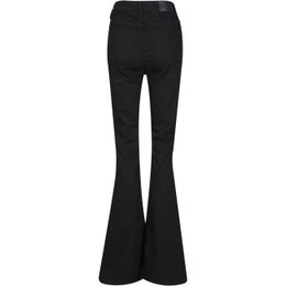 2Y STUDIOS Damen Bequeme Jeans "2Y Studios Elvi Flared Slim Jeans", schwarz, Gr. 26, unifarben, 100% Baumwolle, Jeans