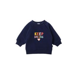 Liliput Jungen Sweatshirt "Keep Smiling", blau, Gr. 110, bedruckt, 80% Baumwolle, 20% Polyester, Sweatshirts, mit Rundhalsausschnitt