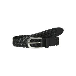 V&eacute;ro Moda VERO MODA Damen Flechtg&uuml;rtel "VMALICE LEATHER BELT NOOS"schwarz detail:silber, Gr. 85, unifarben, Rindsleder, G&uuml;rtel