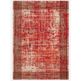 Teppich HEINE HOME, B:70cm H:5mm L:140cm, rot, Kunstfaser, Polyester, Wohnzimmer, Teppiche