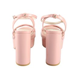 Buffalo Damen High-Heel-Pumps "Buffalo JESSIE CROSS", Gr. 40, rosa, Polyurethan, unifarben, Schuhe