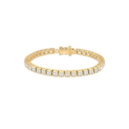 Elli Premium Damen Armband "Tennisarmband mit Zirkonia Kristalle 925 Silber", 17cm,mit Steinen, Silber 925 (Sterlingsilber), gold, Silber 925