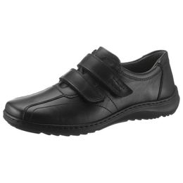 Waldl&auml;ufer WALDL&Auml;UFER Herren Klettschuh "Herwig", Gr. 7,5, schwarz, Nappaleder, Schuhe, Slipper, Komfortschuh, Freizeitschuh mit Klettverschl&uuml;ssen, G-Weite
