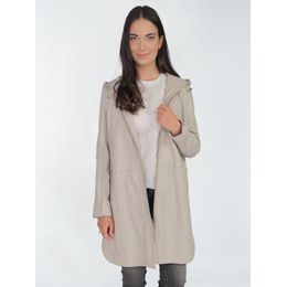 Maze Damen Langjacke "4202198", beige, Gr. S, Obermaterial: 100% Lammleder; Innenfutter: 100% Baumwolle; &Auml;rmelfutter: 100% Polyester, Jacken