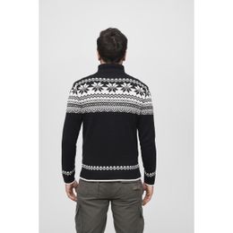 Brandit Herren Cardigan "Brandit Herren Cardigan Norweger", schwarz-wei&szlig;, Gr. L, mehrfarbig, 100% Polyacryl, Strickjacken
