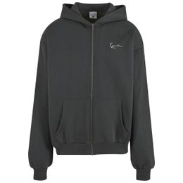 Karl Kani Herren Sweatjacke "Karl Kani KK Old English Chrome Backprint Zip Hoodie"schwarz, Gr. XL, 65% Baumwolle, 35% Polyester, Sweatjacken