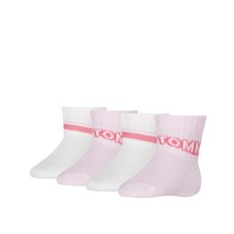 Socken Tommy Hilfiger "TH BABY SOCK 4P ABS ECOM", M&auml;dchen, Gr. 23-26, rosa (pink), Obermaterial: 73% Baumwolle, 25% Polyamid, 2% Elasthan, Socken Socken