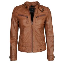Maze Damen Lederjacke "31Ryana", braun, Gr. XXL, Obermaterial: 100% Lammleder. Futter: 100% Baumwolle. &Auml;rmelfutter: 100% Polyester, Jacken