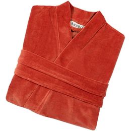 Unisex-Bademantel Kayori, L:104cm, beige, Baumwolle, Hausm&auml;ntel, "Mori", samtig weich