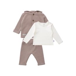 Liliput M&auml;dchen Erstausstattungspaket, braun, Gr. 62, 80% Baumwolle, 20% Polyester, KOB Set-Artikel, 3er-Pack mit niedlichen Teddyohren an der Kapuze