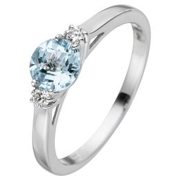 Jobo Damen Diamantring, 52, P1 = bei 10-facher Vergr&ouml;&szlig;erung erkennbare Einschl&uuml;sse, Diamanten Wei&szlig;gold 585, wei&szlig;, Diamanten, Wei&szlig;gold 585,