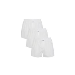 Jockey Herren Webboxer "Web-Boxershorts Everyday Woven Boxer Shorts 3er Pack", Gr. XL, wei&szlig;, Obermaterial: 100% Baumwolle CO., Unterhosen