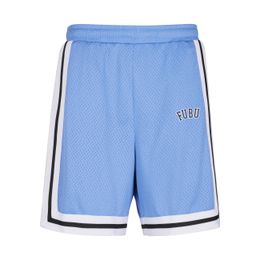 Fubu Herren Shorts "Fubu Herren FM242-006-1 Fubu College Mesh Shorts"light blau, wei&szlig;, Gr. S, 100% Polyester, Hosen