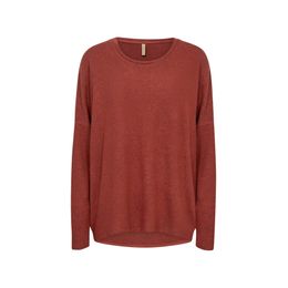 soyaconcept Damen Strickpullover "Soya Concept Shirt SC_BIARA"94577 mineral rot mel, Gr. S, Obermaterial: 74% Viskose, 21% Polyester, 5% Elasthan,