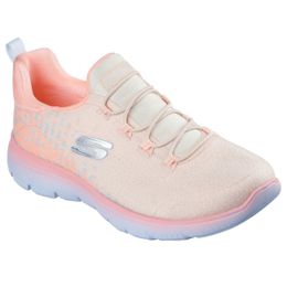 Skechers Damen Slip-On Sneaker "SUMMITS", Gr. 41lachsfarben, apricot, Mesh, Textil, kontrastfarbene Details, Schuhe, Trainingsschuh, Sneaker,