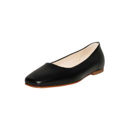 Henry Stevens Damen Ballerina "Audrey B Businessschuh", Gr. 36, schwarz, Ziegennappa, Schuhe, Damen Halbschuhe Leder handgefertigt, Slipper