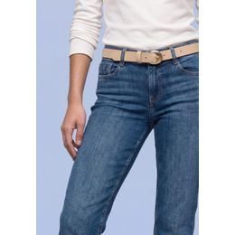Street One Damen Lederg&uuml;rtel, beige, Gr. 70, unifarben, Stoff, 100% Rindsleder, G&uuml;rtel, mit leichtem Schimmer