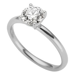 Firetti Damen Goldring "Schmuck Geschenk Gold 333 Vorsteckring Verlobung Solit&auml;r Lab Grown", 18, 1 VS = sehr kleine Einschl&uuml;sse, Diamanten Wei&szlig;gold